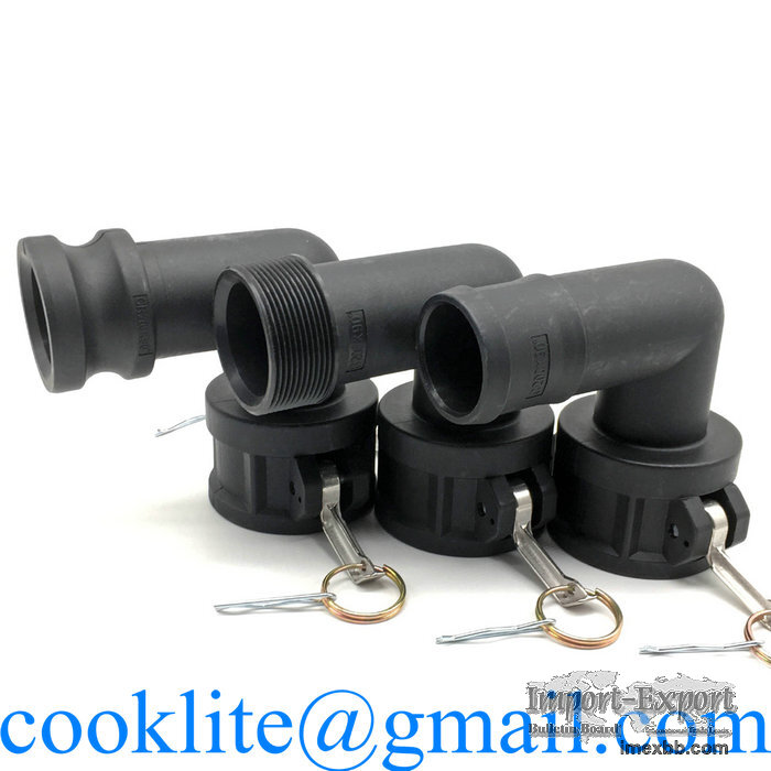 IBC Camlock Quick Coupling Degree Angle PP IBC Tote Tank Valve Fitting Adap