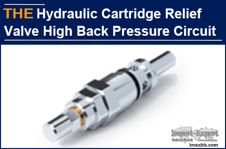 AAK Hydraulic Cartridge Relief Valve High Back Pressure Circuit